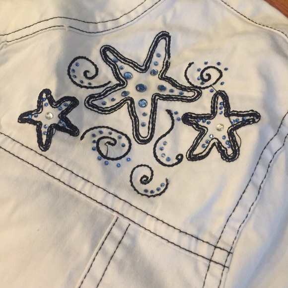Jackets & Coats | Vintage Y2k Seashell Starfish White 34 Jacket Mermaid ...